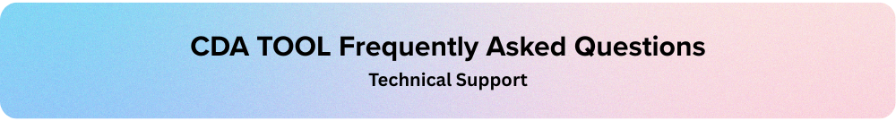 CDA TOOL Frequently Asked Questions: CDA Access on Shared Devices | SLMS